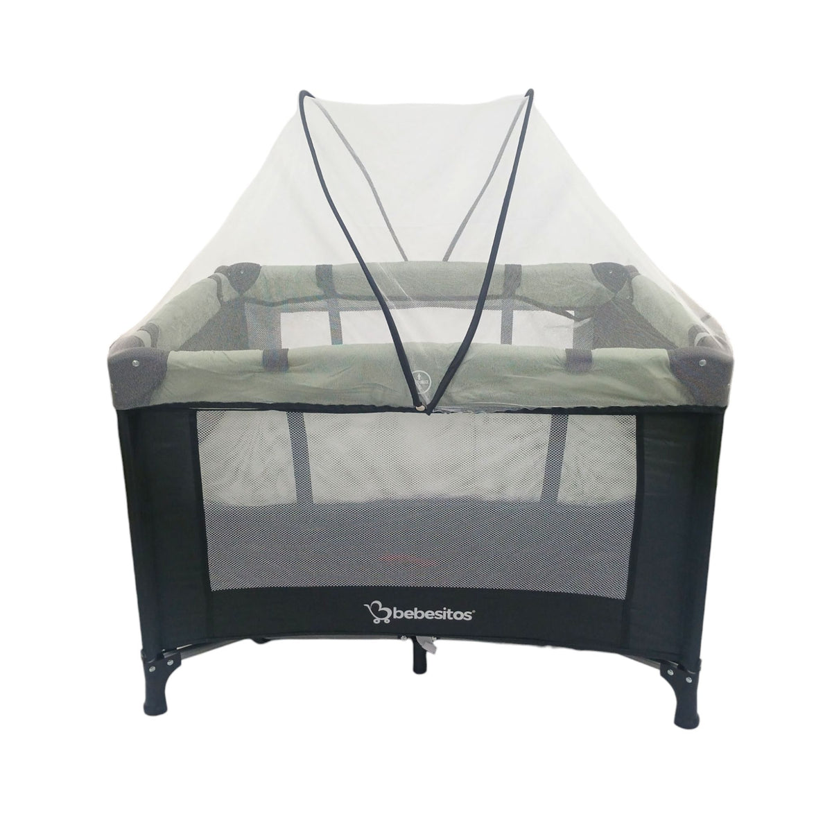 CORRAL BEBESITOS ECO800-15 C/MOSQUITERO GR/VD – Starkids