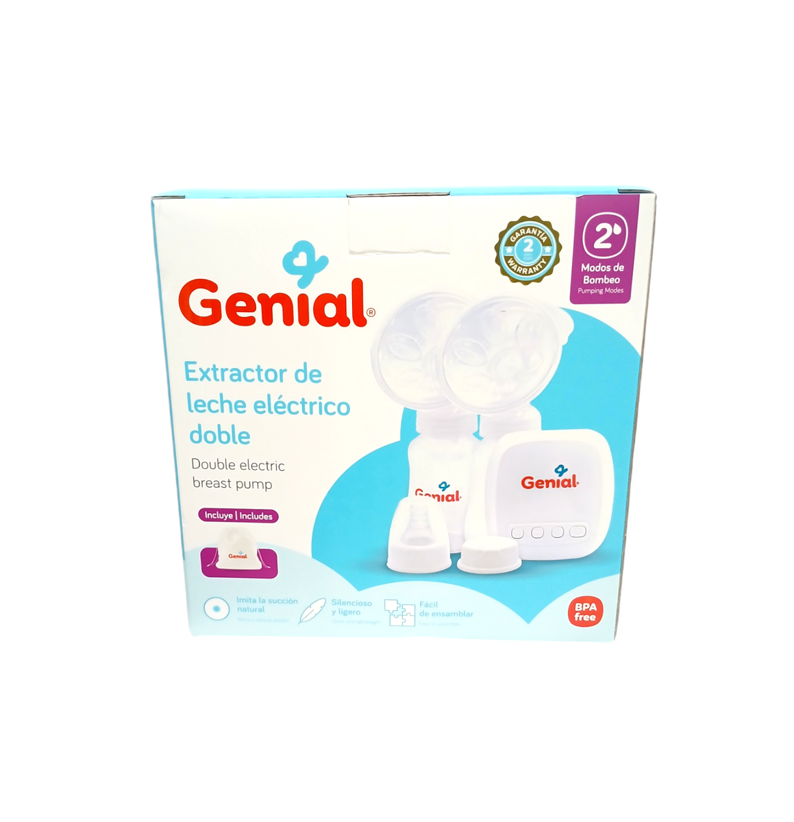 EXTRACTOR LECHE GENIAL GN-S006AA ELECTRICO DOBLE C/TETERO – Starkids