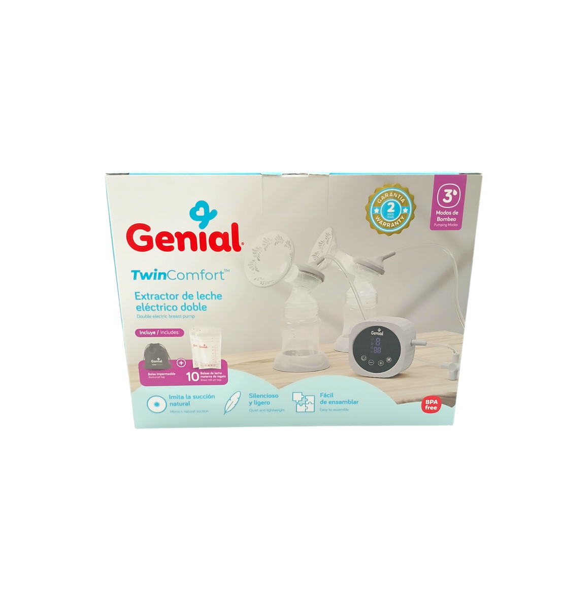 EXTRACTOR LECHE TWIN GENIAL GN-YD1133S ELECTRICO DOBLE C/TETERO – Starkids